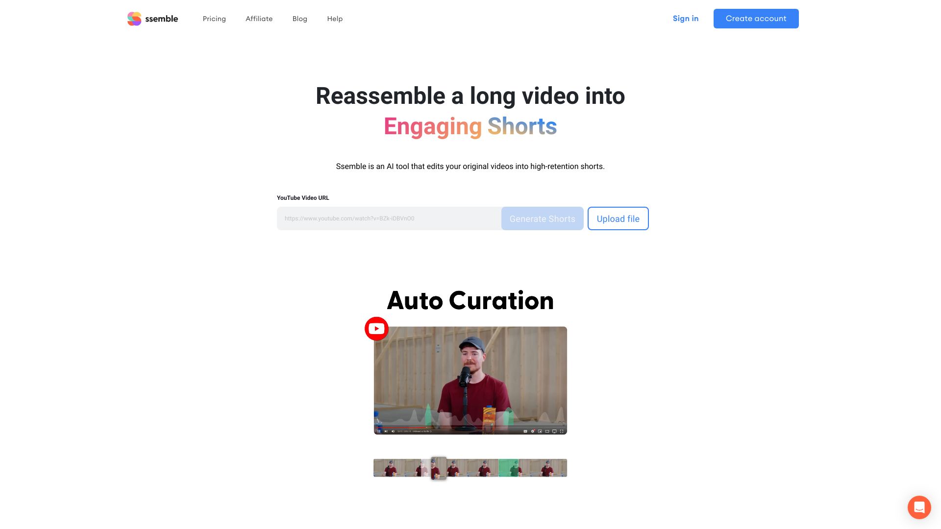Ssemble - Creador de Shorts de Video Impulsado por IA | Creati.ai