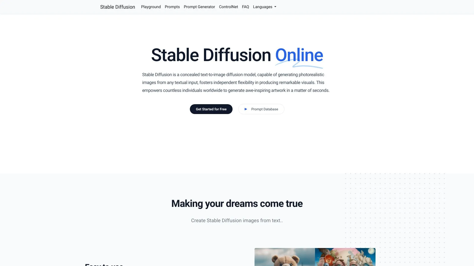 Stable Diffusion Online - Generador de Texto a Imagen AI | Creati.ai