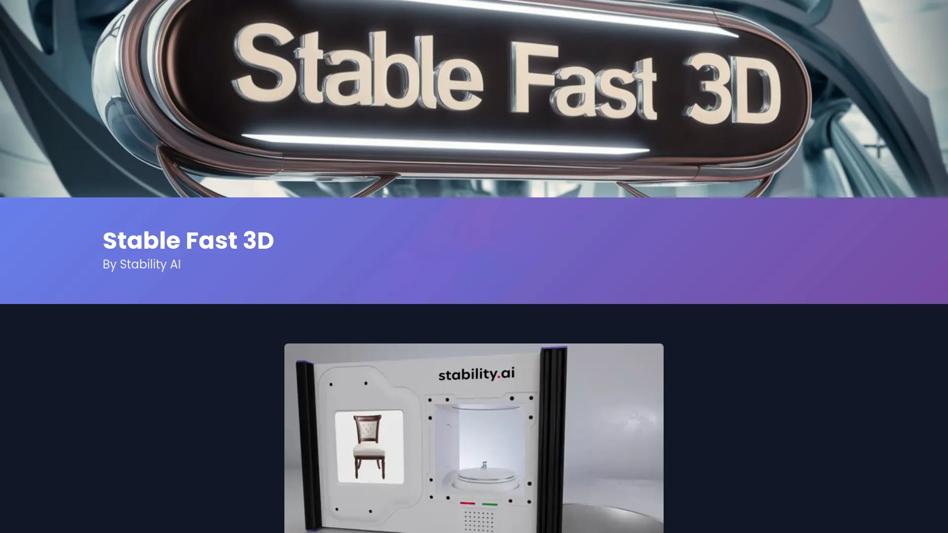Stable Fast 3D: Rapid 3D Asset Generation | Creati.ai