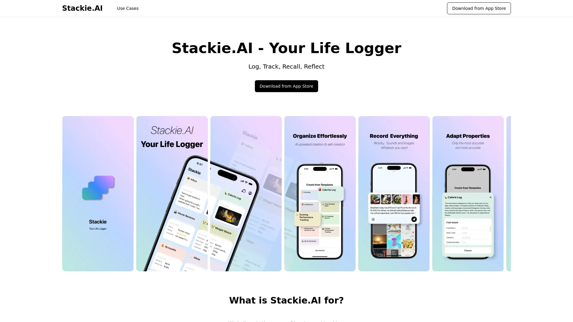 Stackie.AI: Tu Registrador de Vida Asistido por IA | Creati.ai