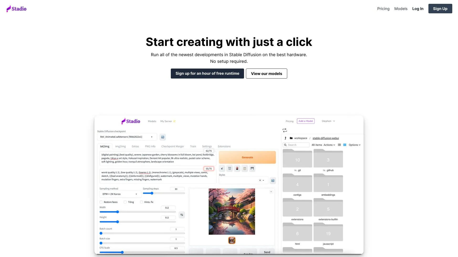 Stadio - AI-Powered Art Generation Platform | Creati.ai