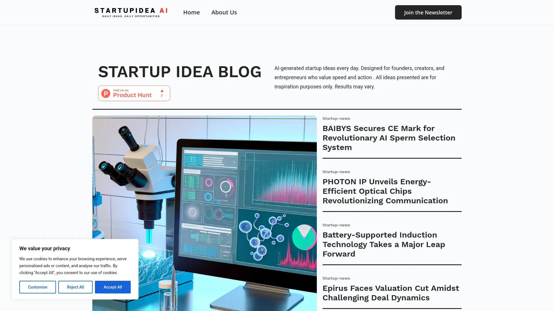 Startup Idea AI - Daily AI-Generated Startup Ideas | Creati.ai