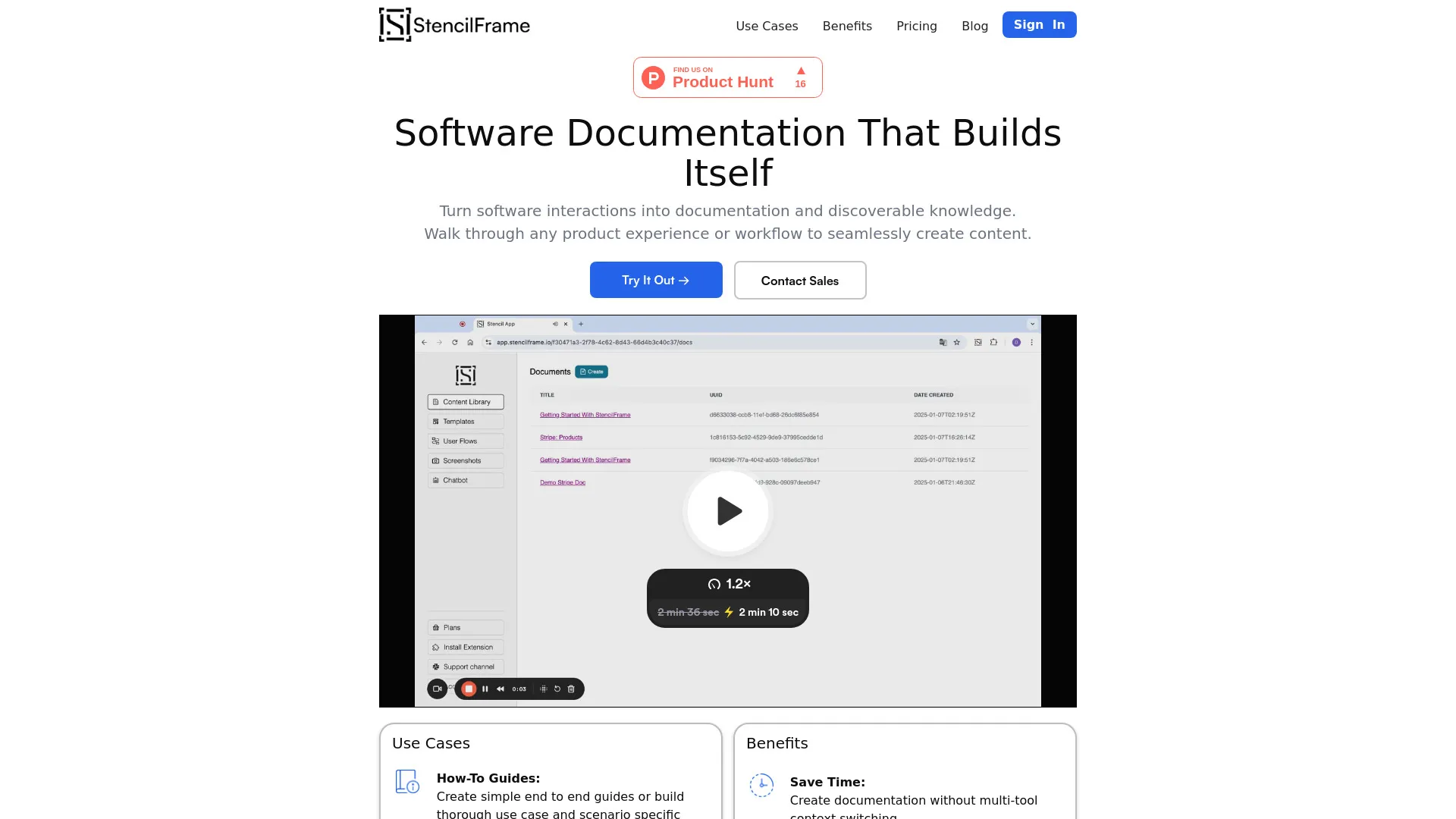 Turn Software Interactions into Documentation | StencilFrame | Creati.ai