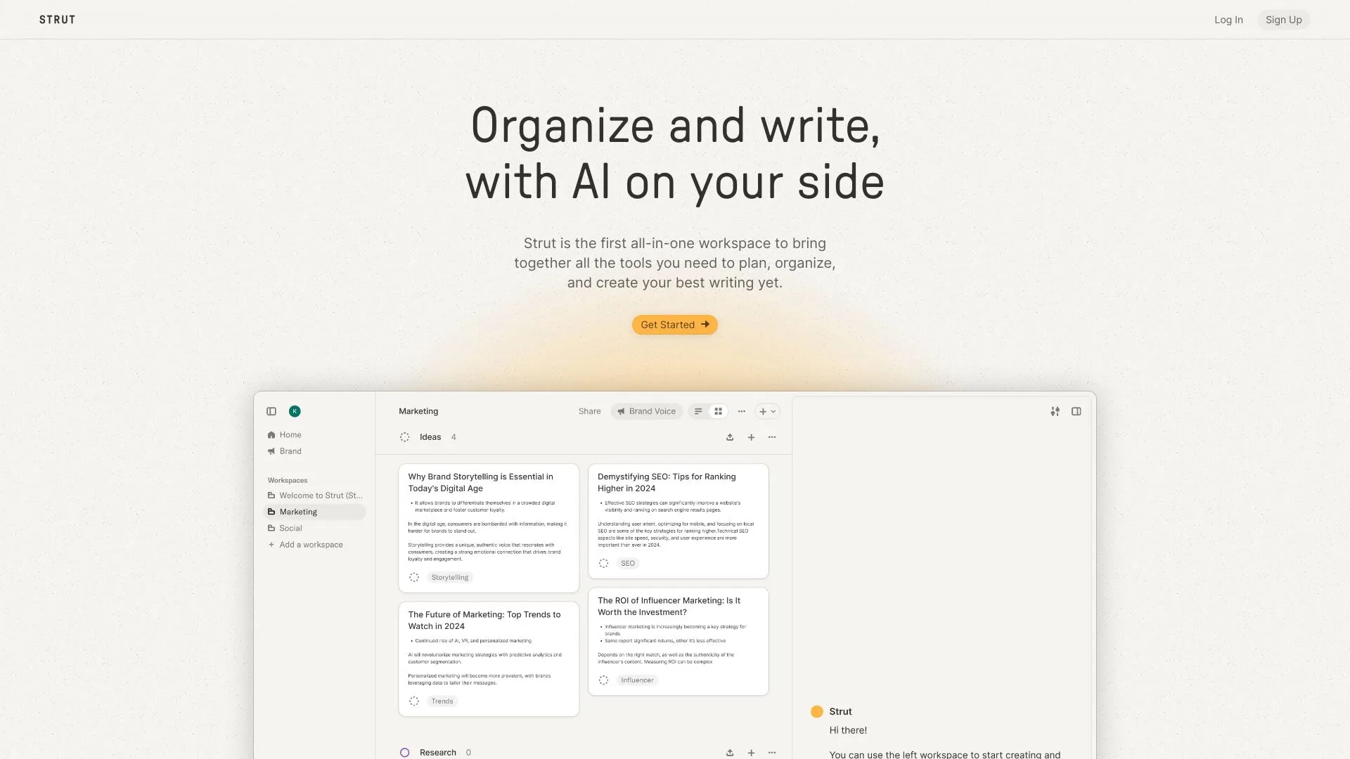Strut: The Ultimate AI-Powered Writing Workspace | Creati.ai