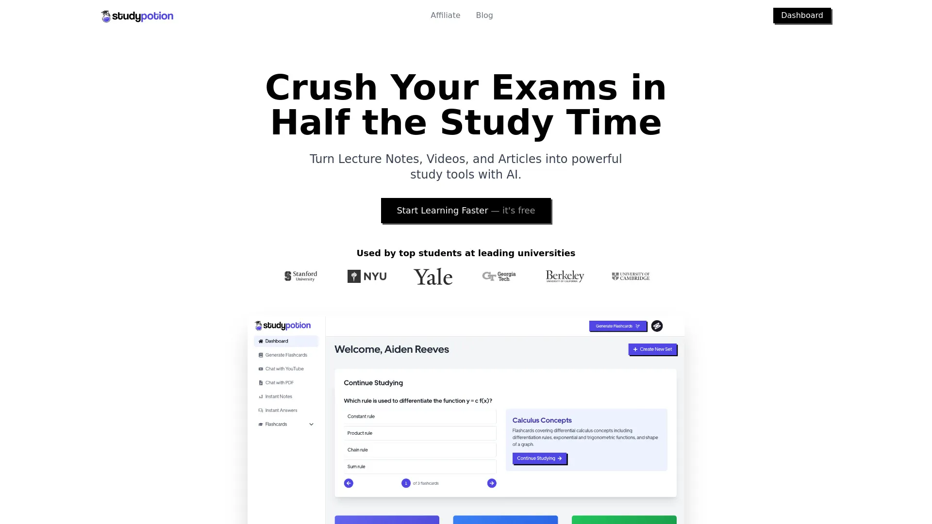 Study Potion AI - Your Ultimate Study Companion | Creati.ai
