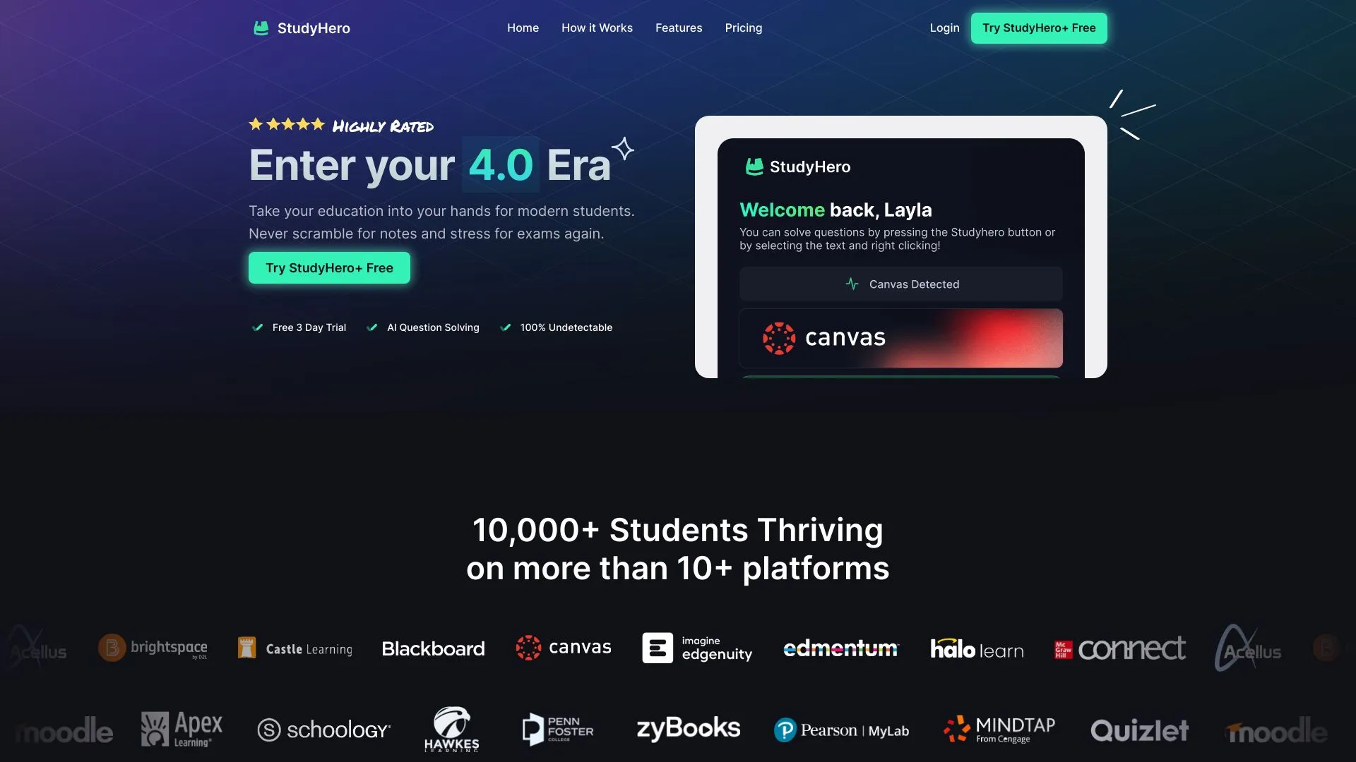 StudyHero - Tu asistente de estudio impulsado por IA | Creati.ai