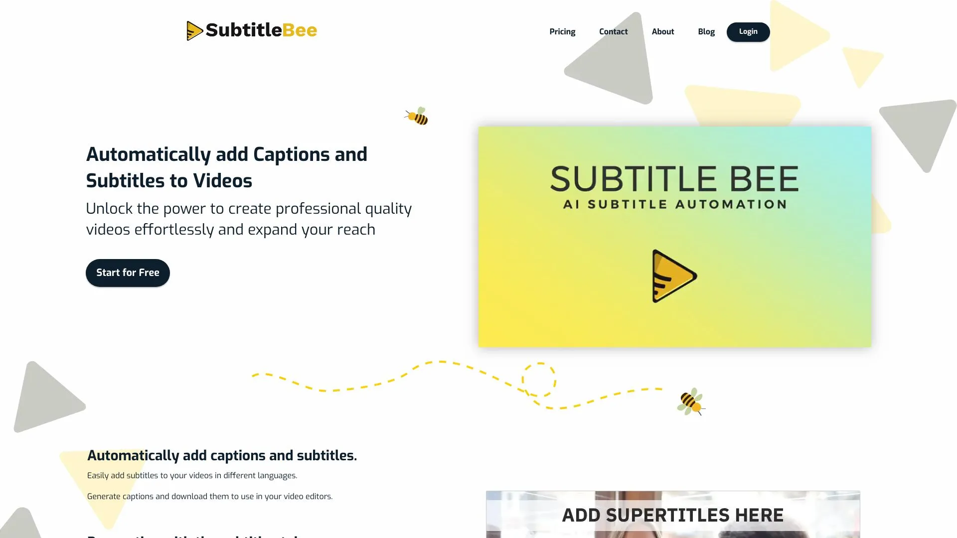 SubtitleBee - AI Automated Video Subtitle Generator | Creati.ai