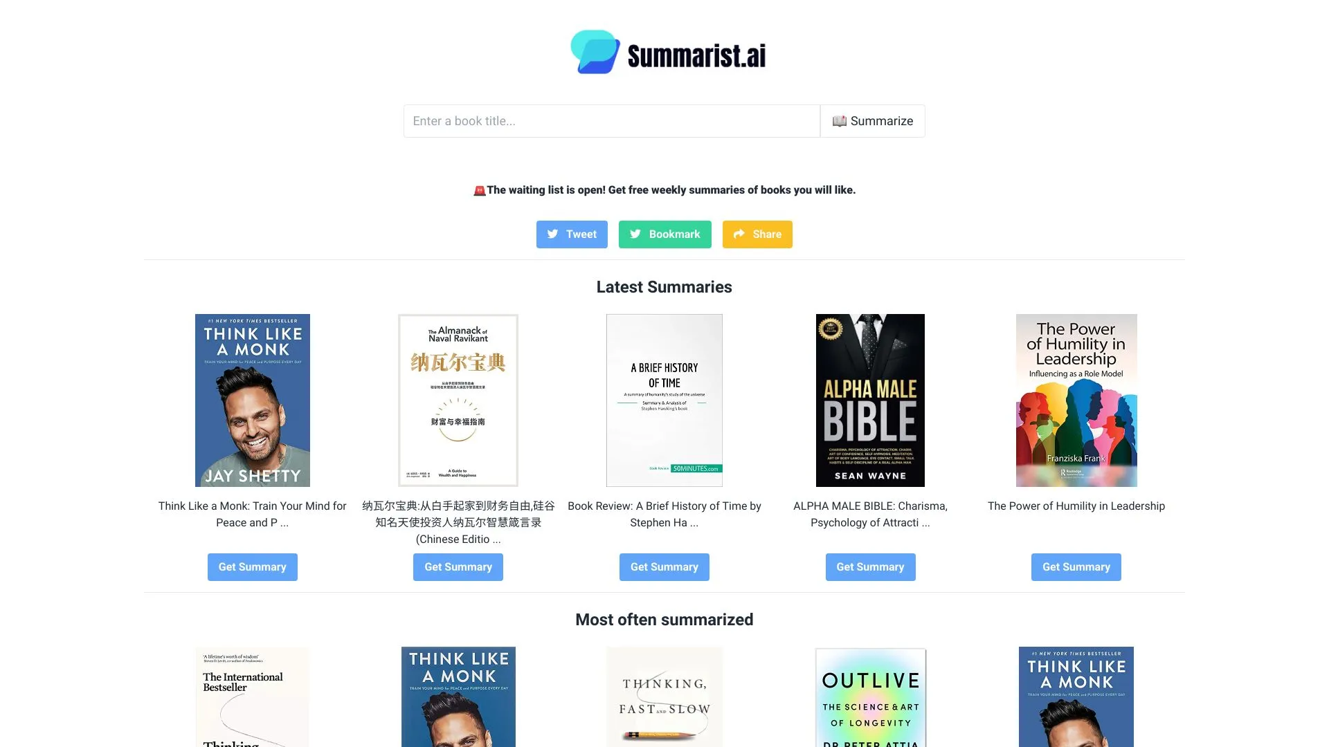 Summarist.ai - Your AI-Powered Book Summary Generator | Creati.ai