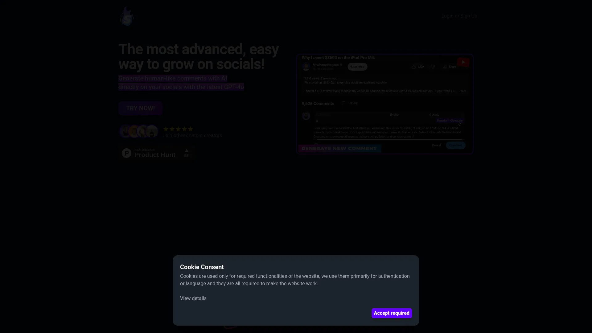 Super Comments AI - Boost Your Social Media Engagement | Creati.ai