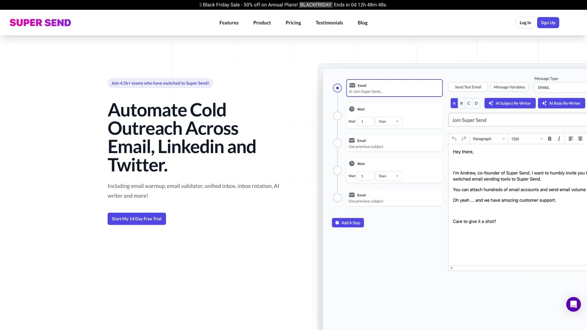 Super Send로 콜드 아울리치 자동화 | Creati.ai