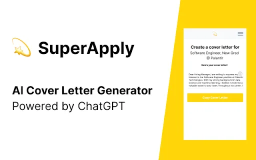 SuperApply: Generador de Cartas de Presentación Potenciado por IA | Creati.ai