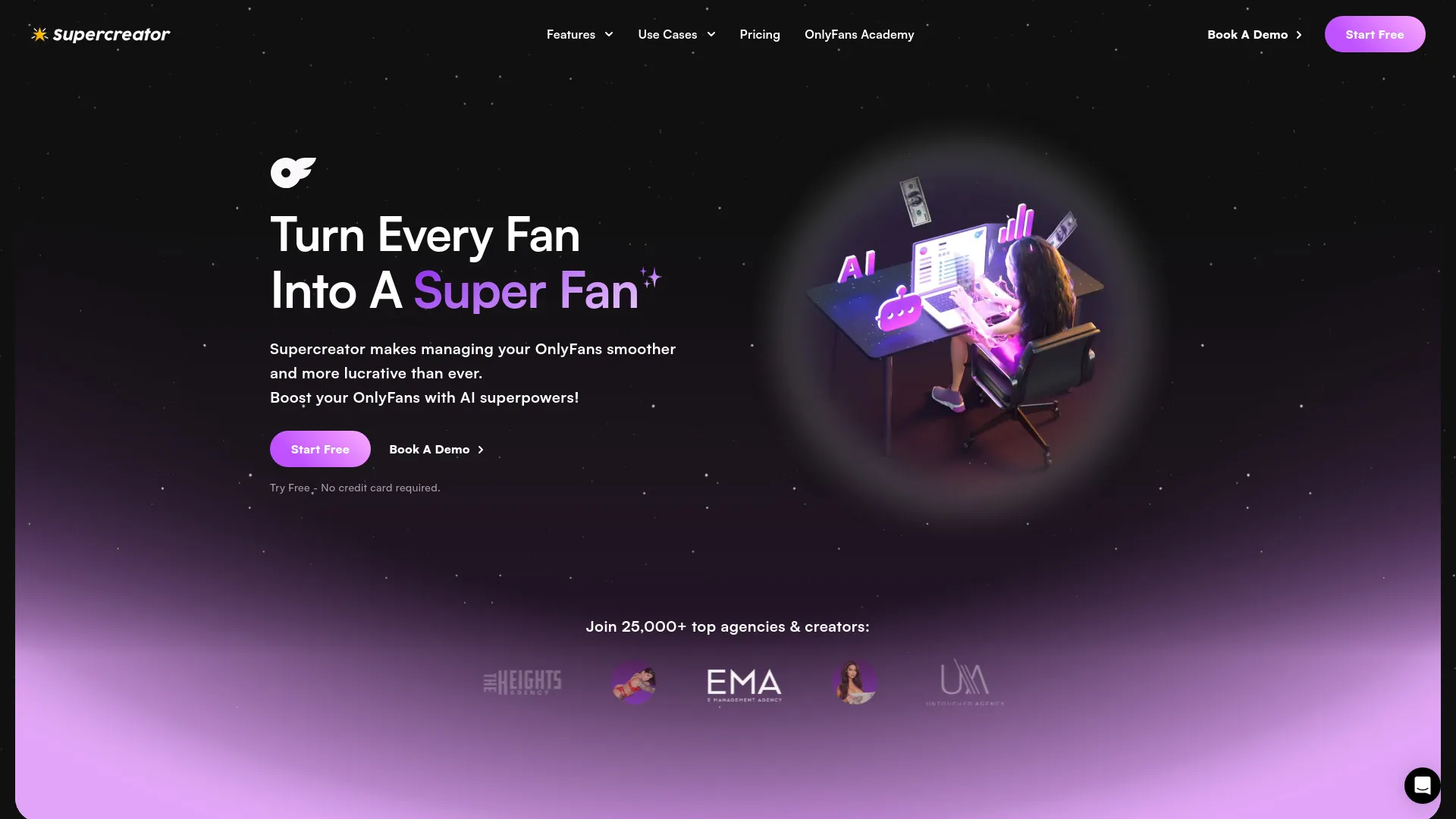 Supercreator: Verbessern Sie Ihr OnlyFans mit leistungsstarken KI-Tools | Creati.ai
