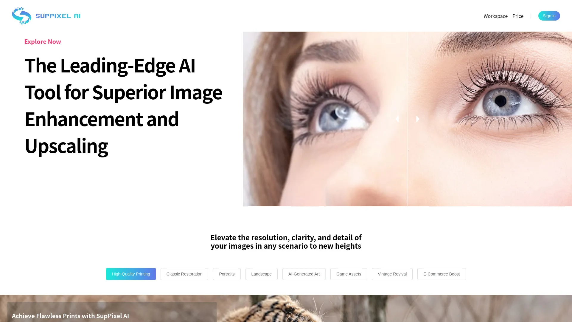 SupPixel AI: Advanced Image Enhancement Tool | Creati.ai