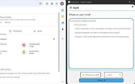 Swift Mail - AI Gmail Copilot for Enhanced Email Productivity | Creati.ai