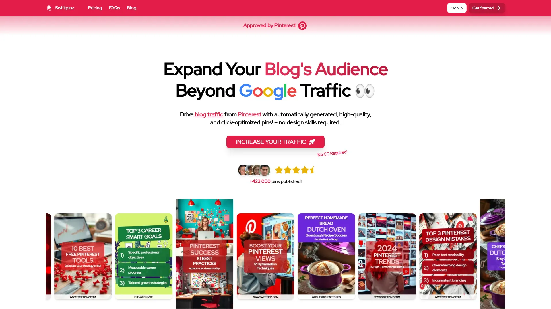 SwiftPinz: Automate Your Pinterest Marketing | Creati.ai