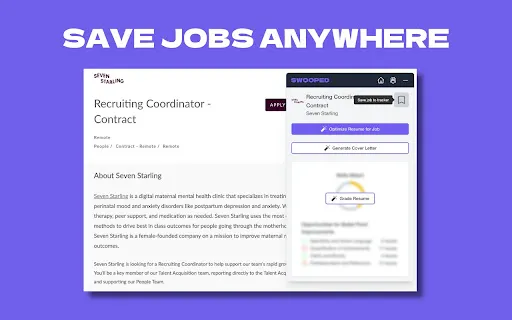 Swooped - Job Search Tracker & Resume Optimizer | Creati.ai