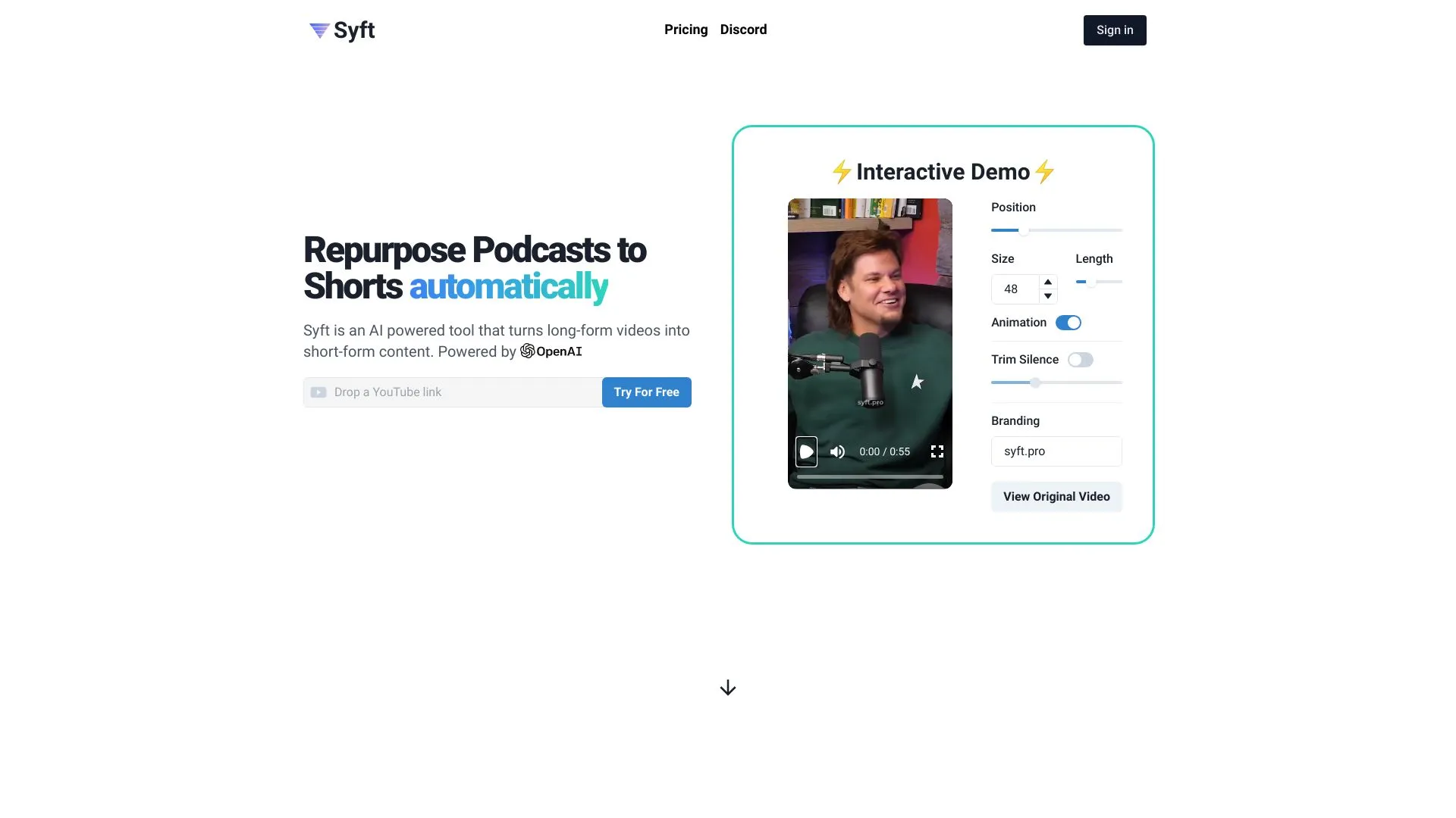 Syft: Effortlessly Transform Long Videos into Short Clips | Creati.ai