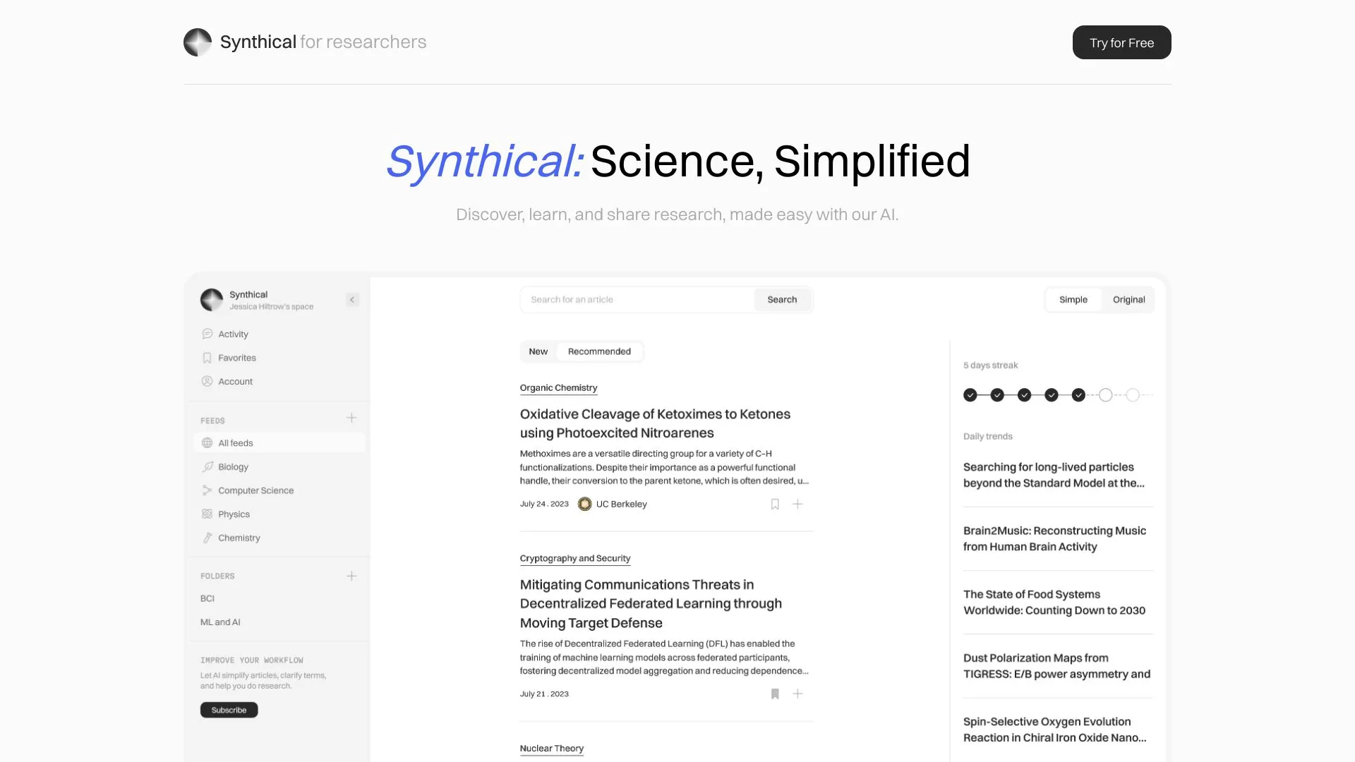 Synthical – AI-powered Research Environment for Scientific ...