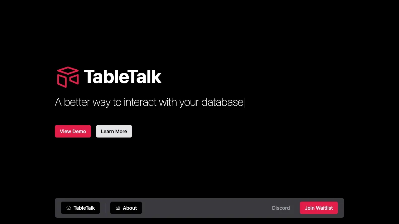 TableTalk AI - Simplificando la Interacción con Bases de Datos | Creati.ai