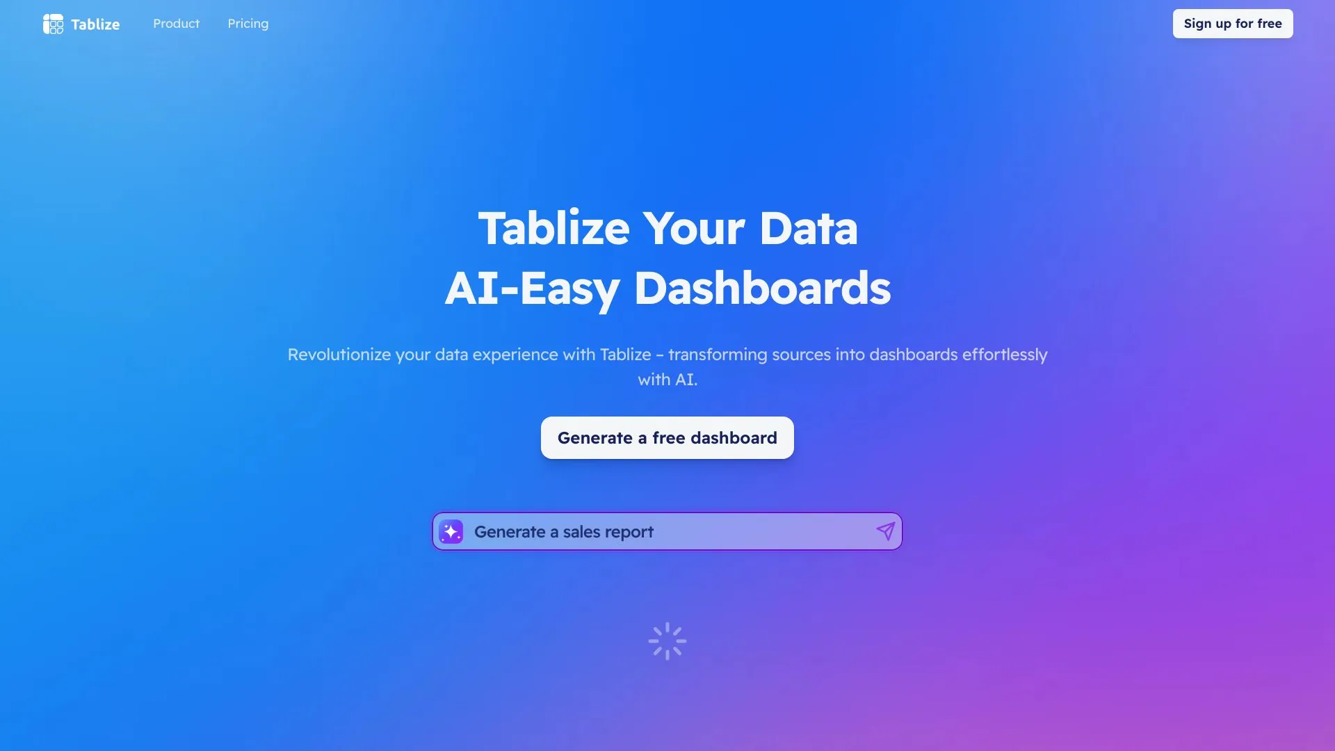 Tablize: Transform Data into Actionable Insights | Creati.ai