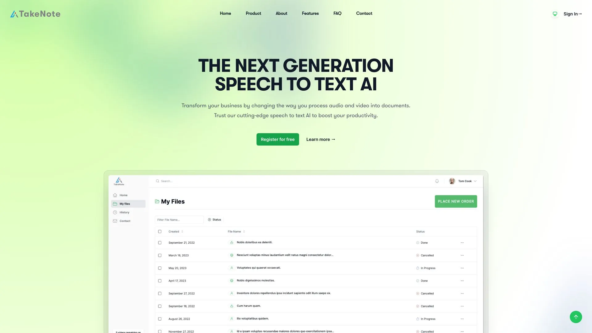 Take Note AI: Accurate Meeting Transcriptions & Analysis | Creati.ai