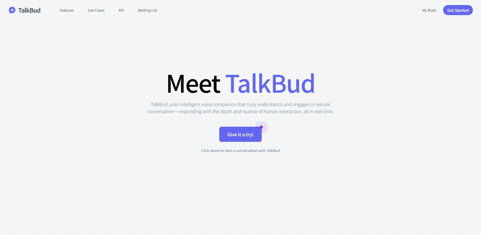 TalkBud: Tu Socio Conversacional AI | Creati.ai