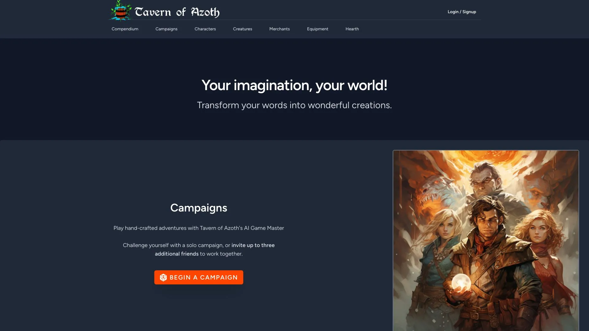 Tavern of Azoth - AI Content Generator for RPG | Creati.ai