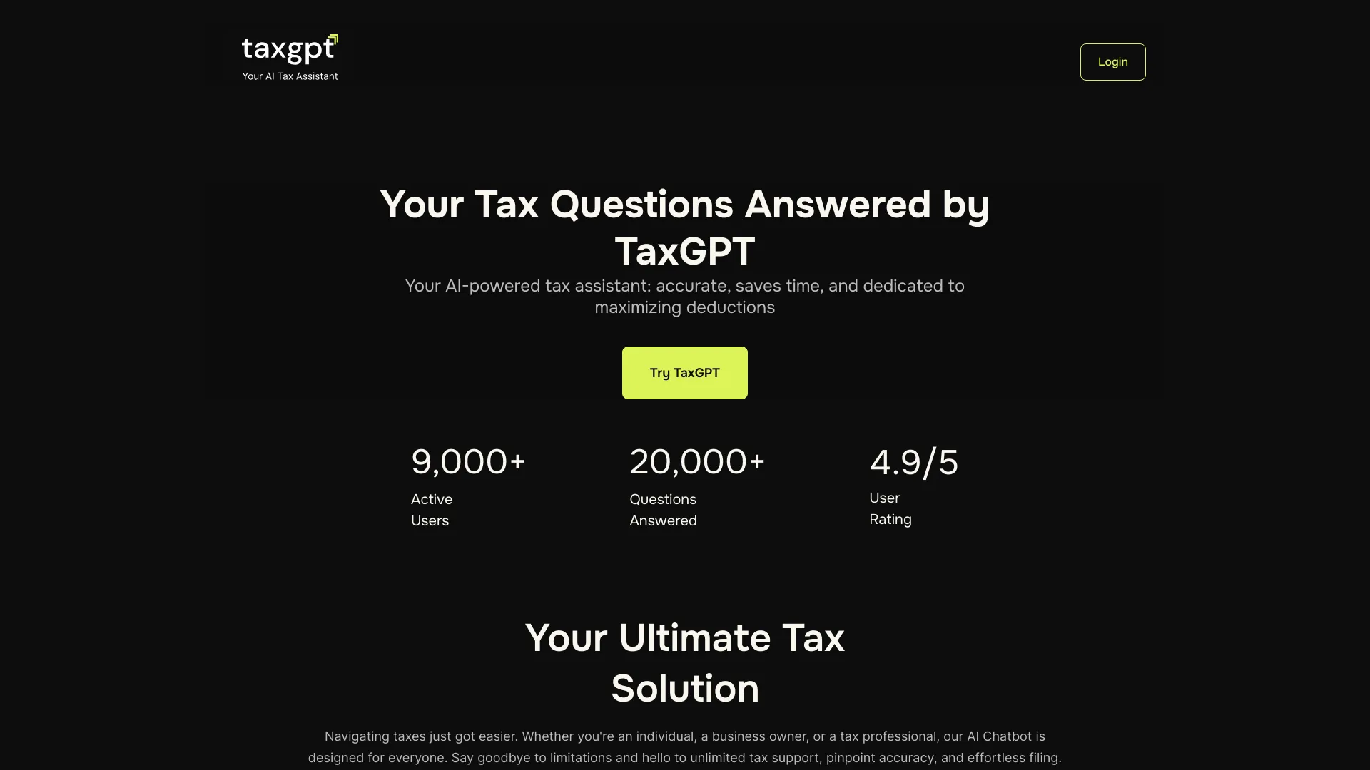 TaxGPT: AI-Powered Tax Assistant for Hassle-Free Filing | Creati.ai