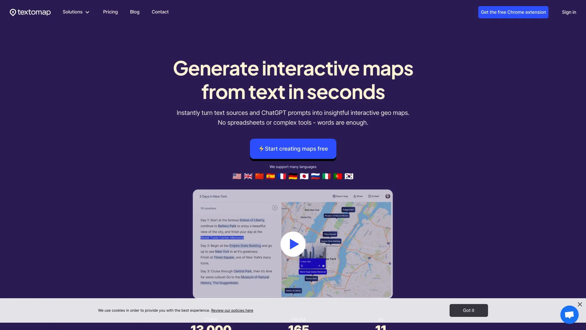 Textomap - Instantly Convert Text to Interactive Maps | Creati.ai