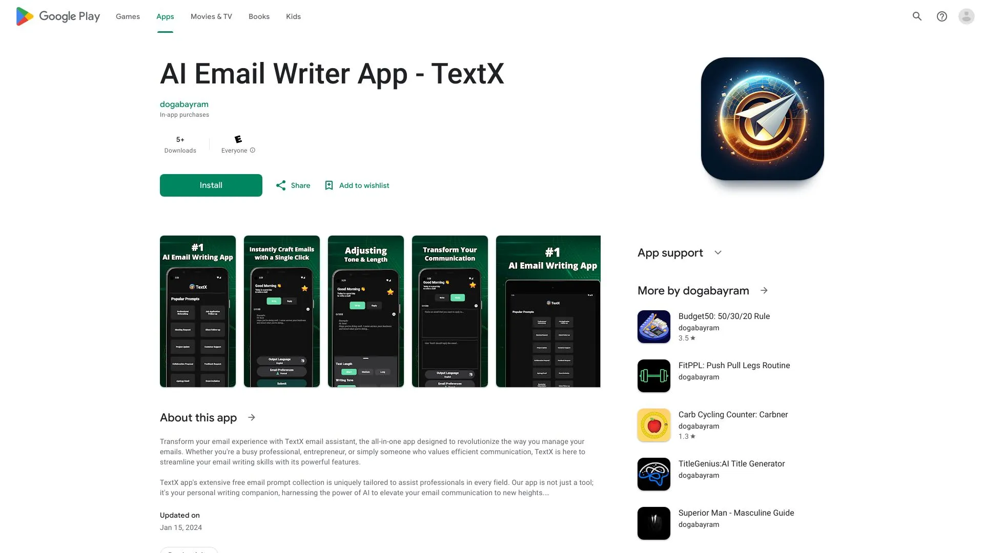 TextX Email Writing Assistant: Efficiency Meets Professionalism | Creati.ai