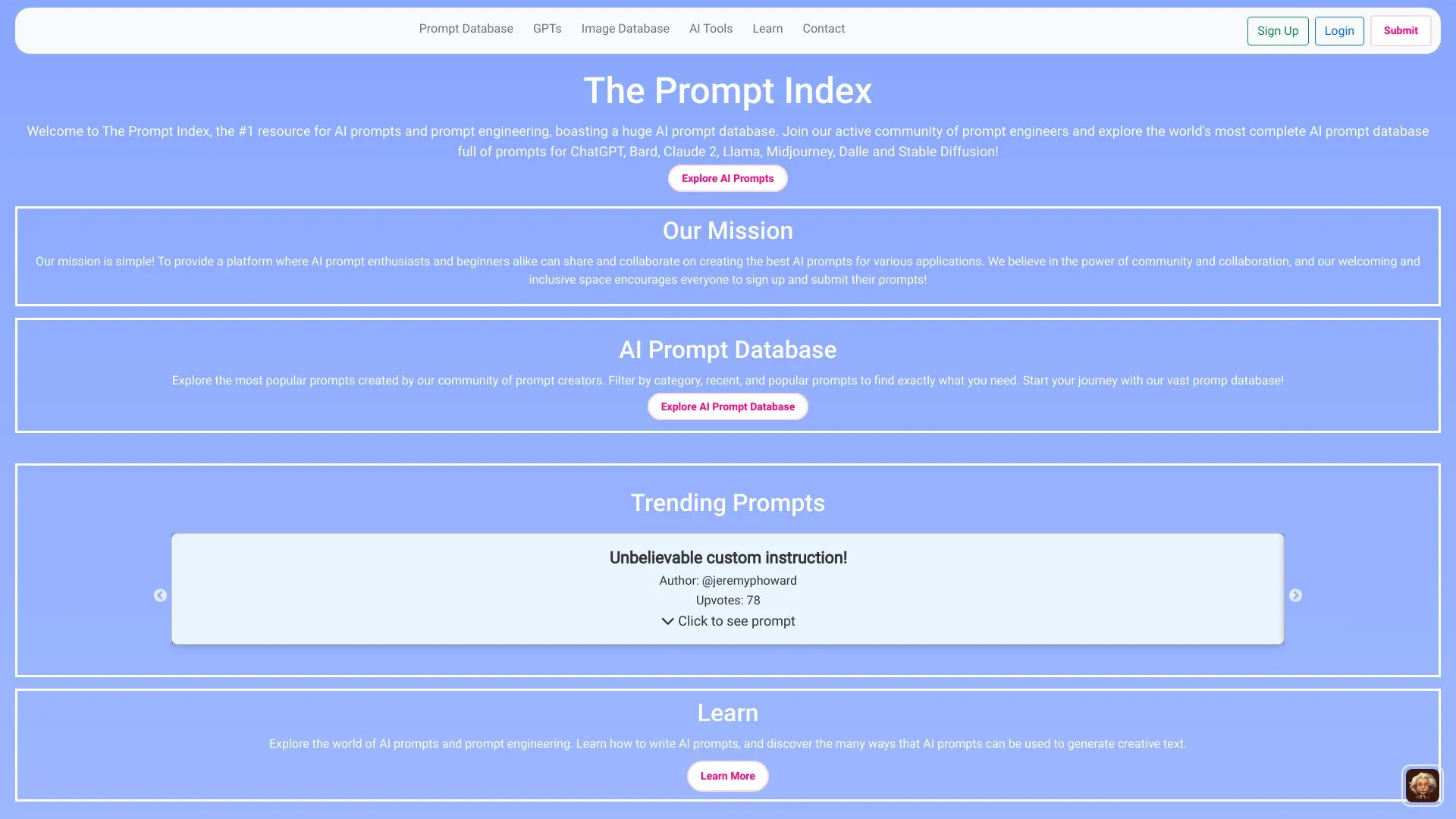The Prompt Index - Ultimate AI Prompt Resource | Creati.ai