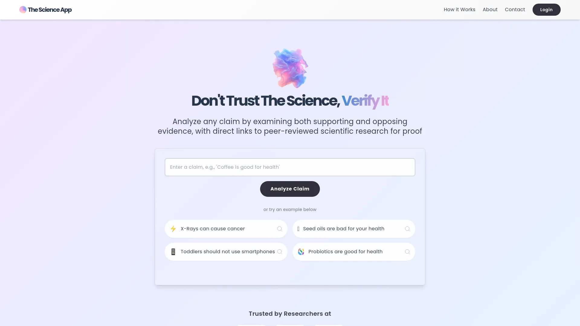 The Science App: Verify Claims with Scientific Evidence | Creati.ai
