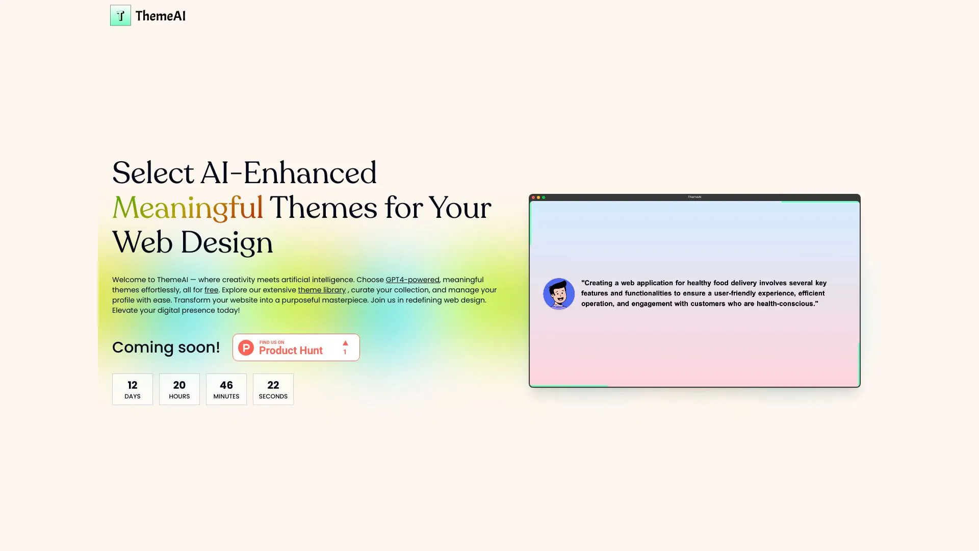 ThemeAI: AI-Powered Web Theme Creation Platform | Creati.ai