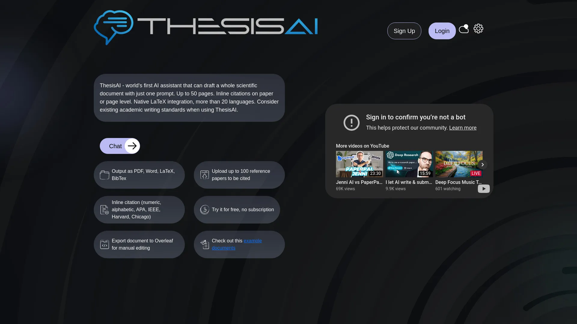 ThesisAI: AI-Powered Scientific Document Generation | Creati.ai
