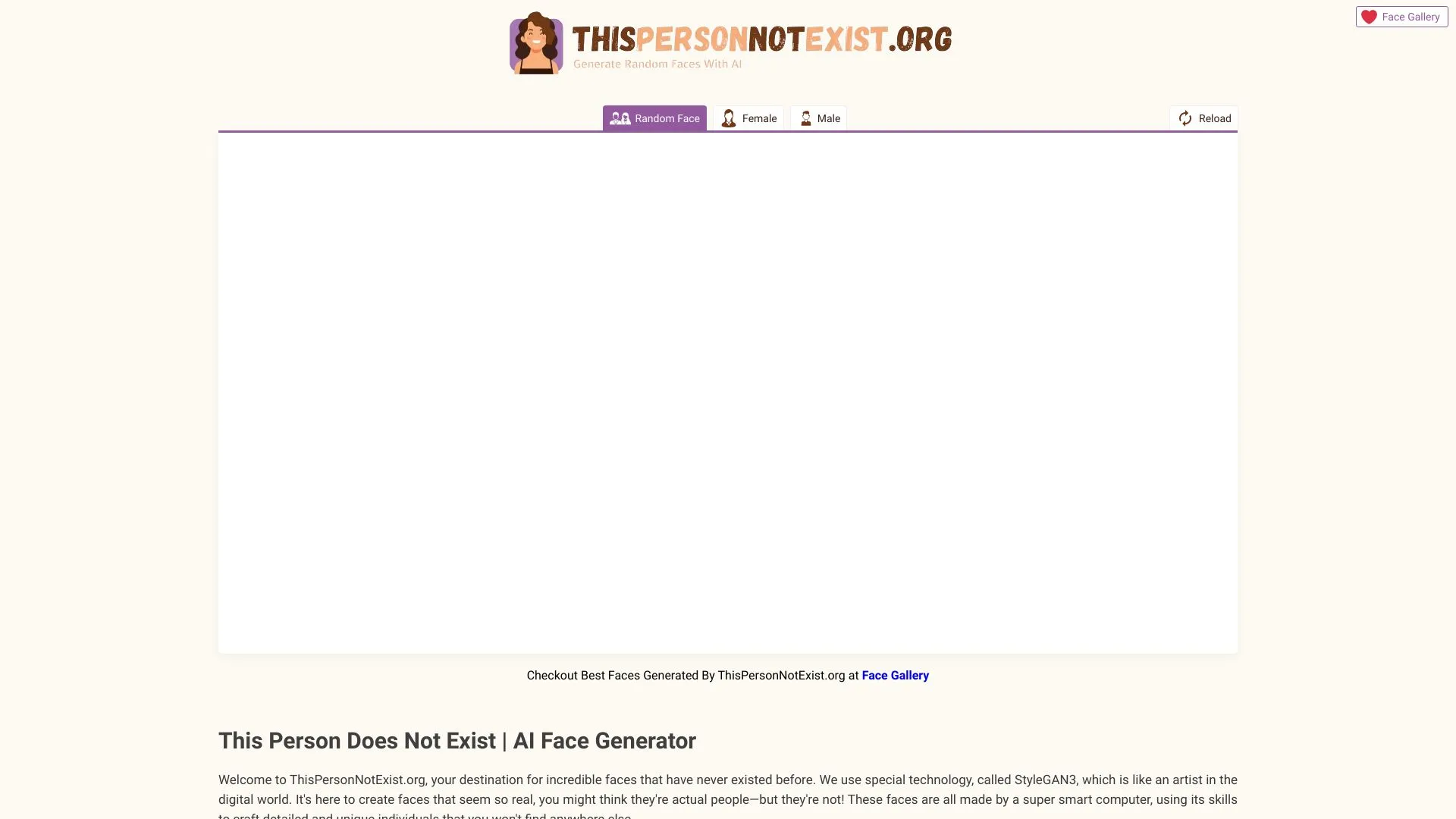 ThisPersonNotExist.org | AI-Generated Faces | Creati.ai