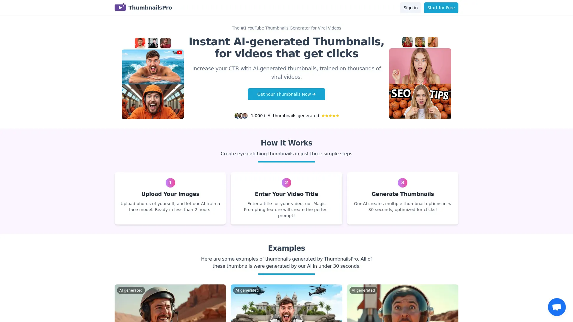 ThumbnailsPro - AI-Powered Thumbnail Maker for YouTube | Creati.ai