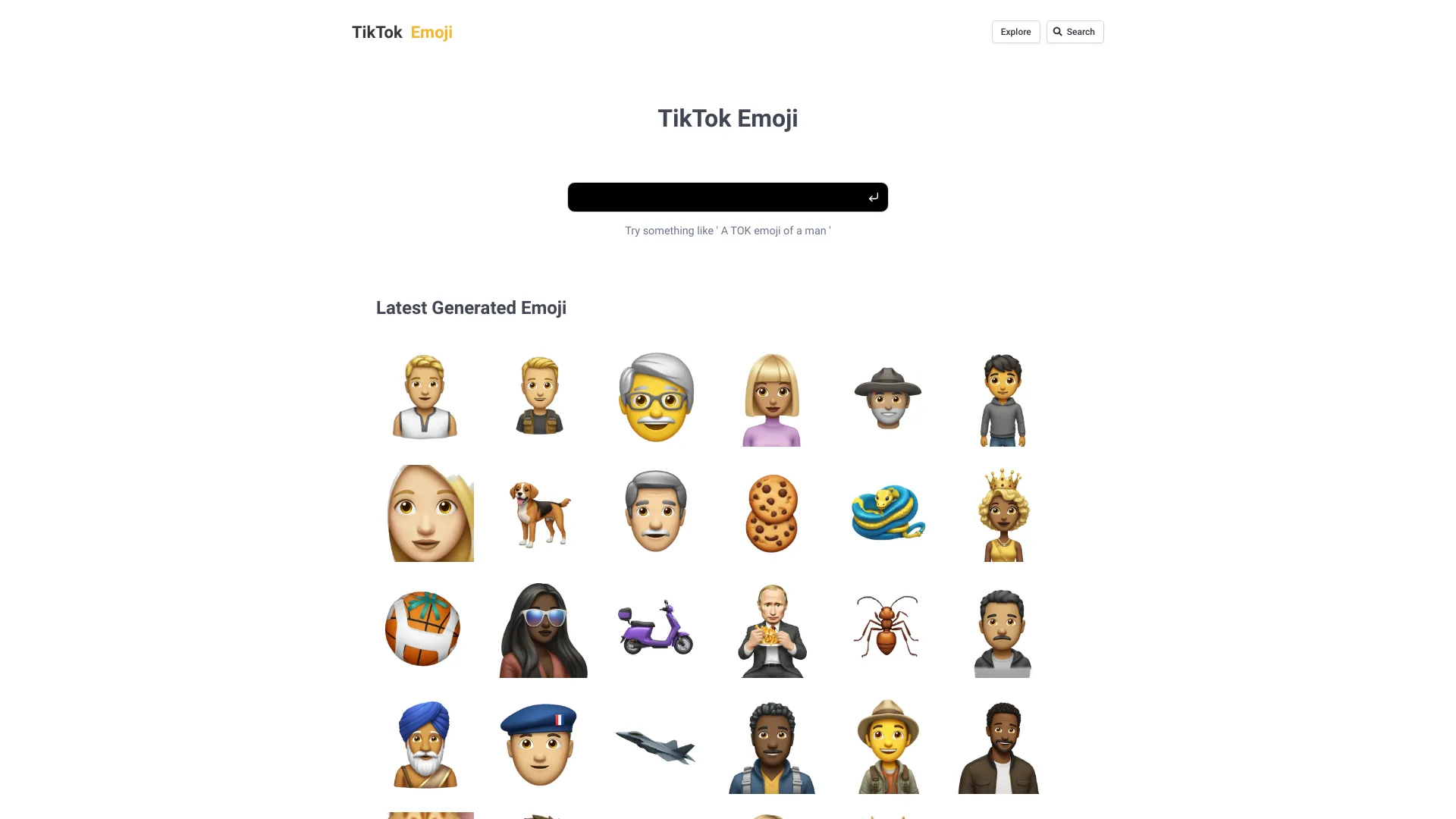 TIKTOKEMOJI.COM - AI-Powered Custom Emoji Creator | Creati.ai