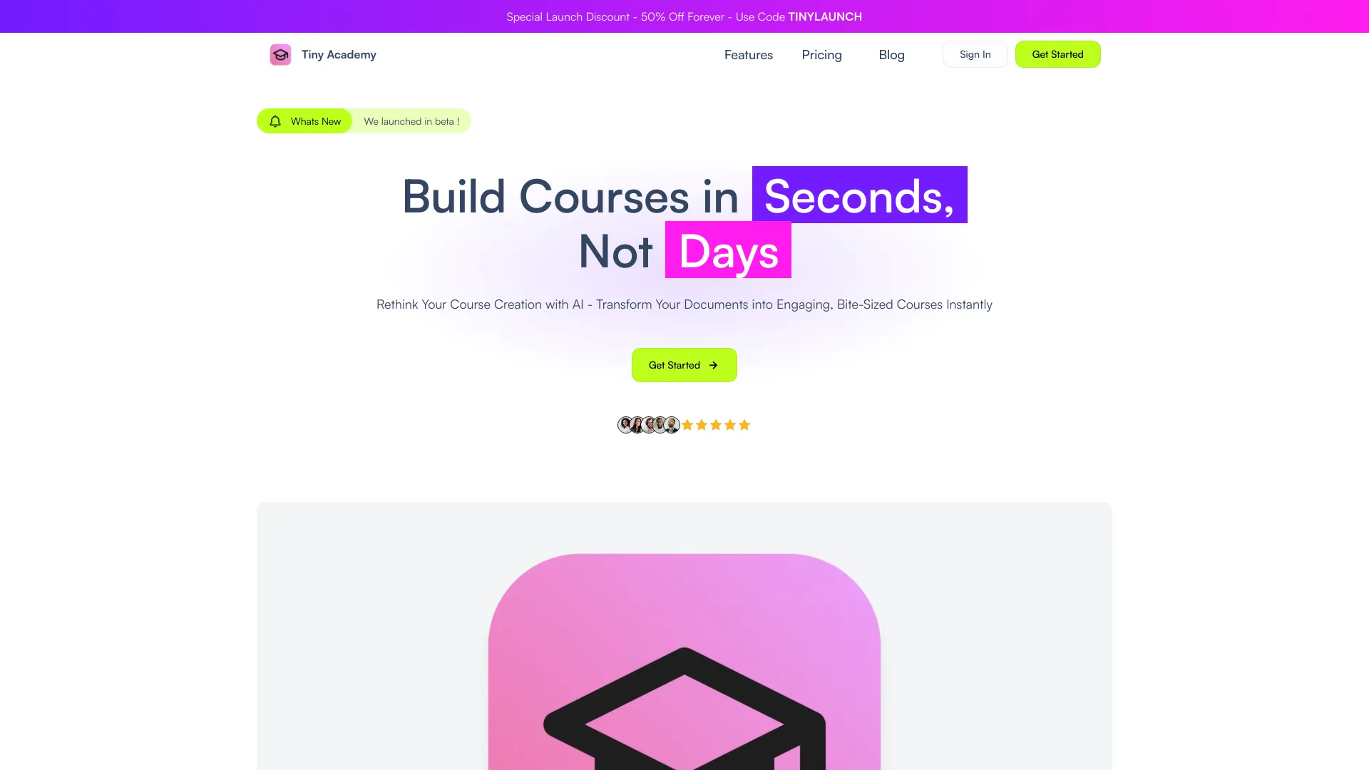 Tiny Academy: AI-Driven Course Creation Platform | Creati.ai
