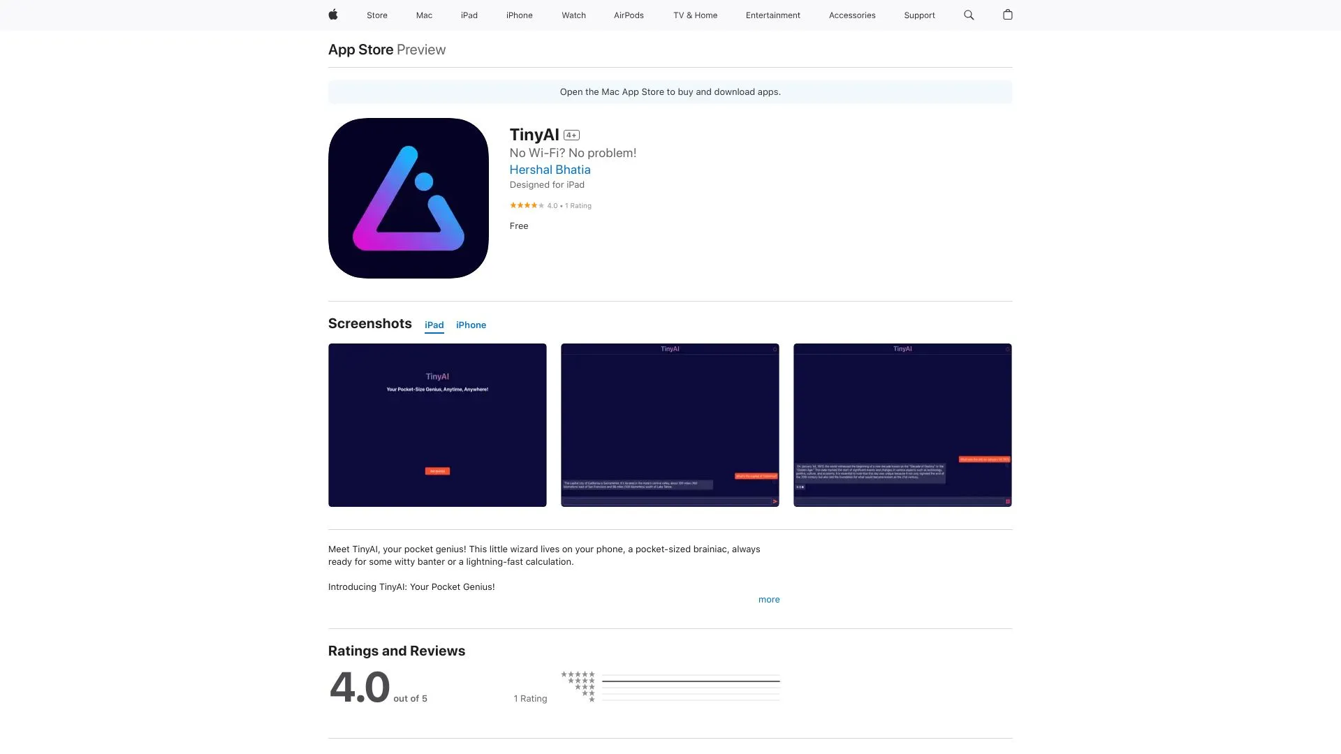TinyAI - Your Pocket-Sized Personal Assistant | Creati.ai