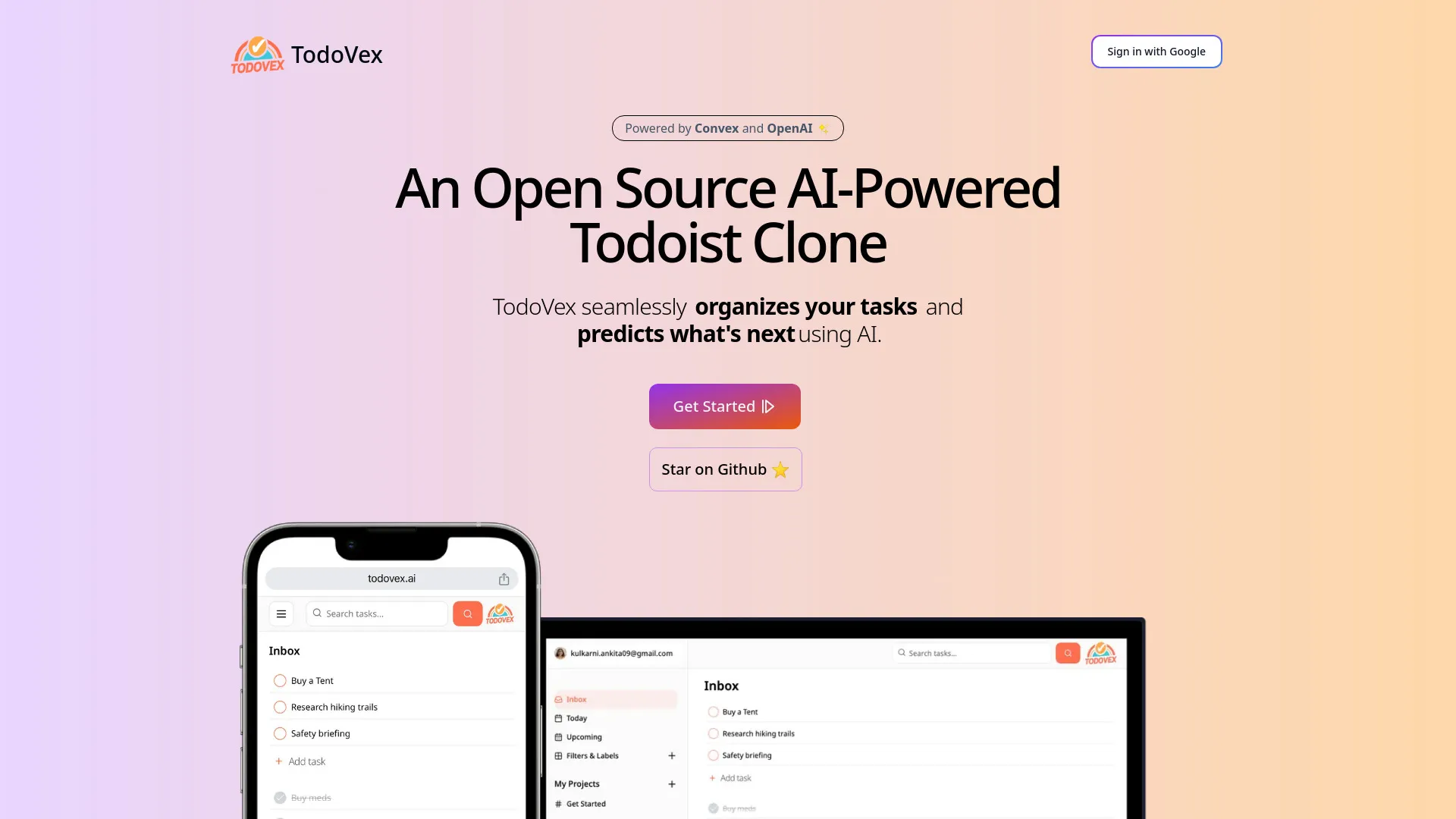 TodoVex: Herramienta de Gestión de Tareas Impulsada por IA | Creati.ai
