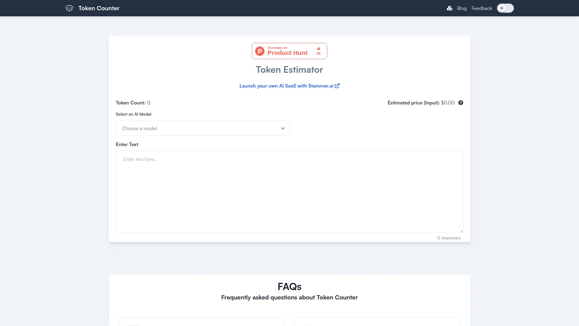 TokenCounter: Real-time Token Counting and Cost Estimation | Creati.ai