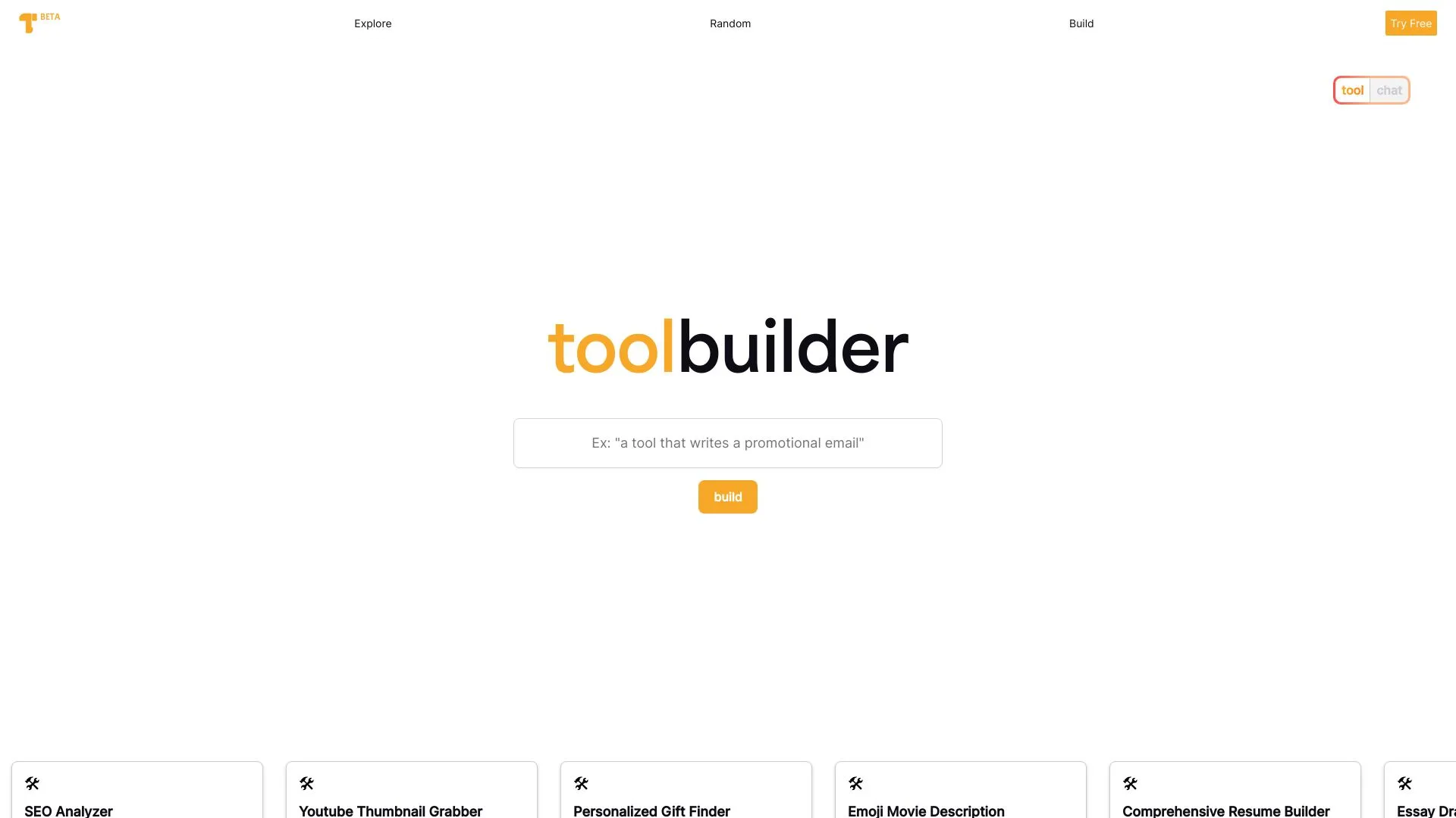 ToolBuilder.ai - Effortless Custom AI Tool Creation | Creati.ai