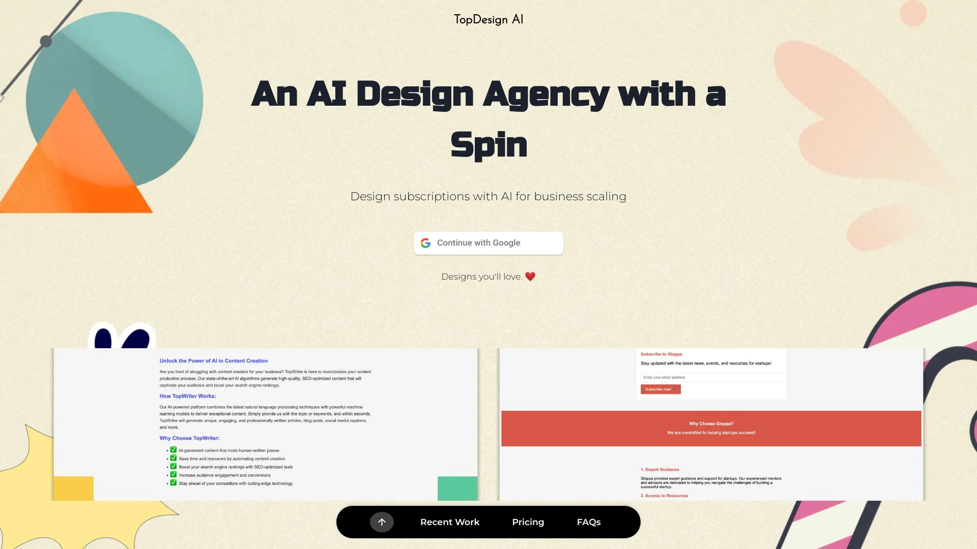 TopDesign AI - Effortless AI-Powered Website Creation | Creati.ai