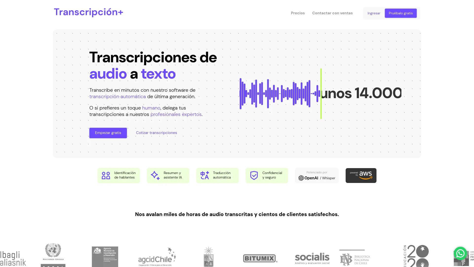 Transcripción Plus: Accurate Audio-to-Text Transcriptions | Creati.ai