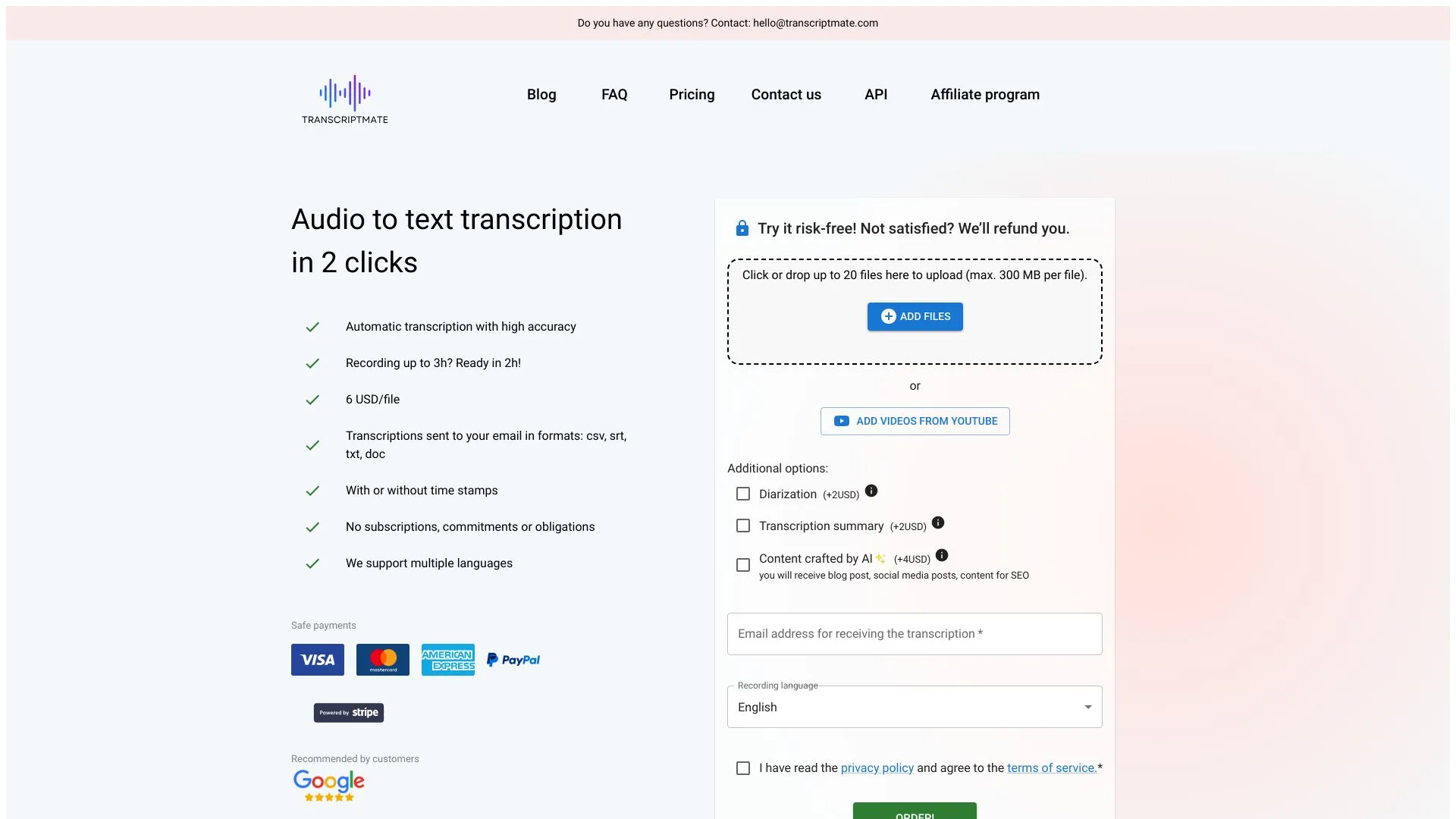 TranscriptMate: Fast and Reliable Audio-to-Text Transcription | Creati.ai