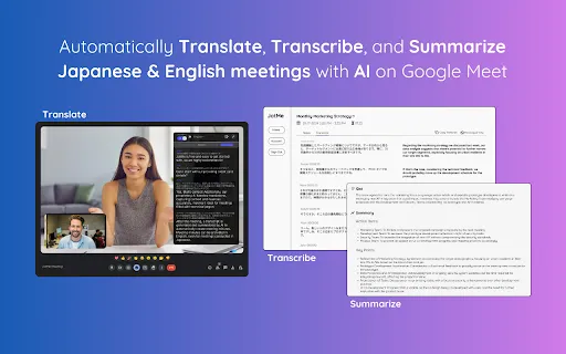 Translate, Transcribe, and Summarize for Google Meet | Creati.ai