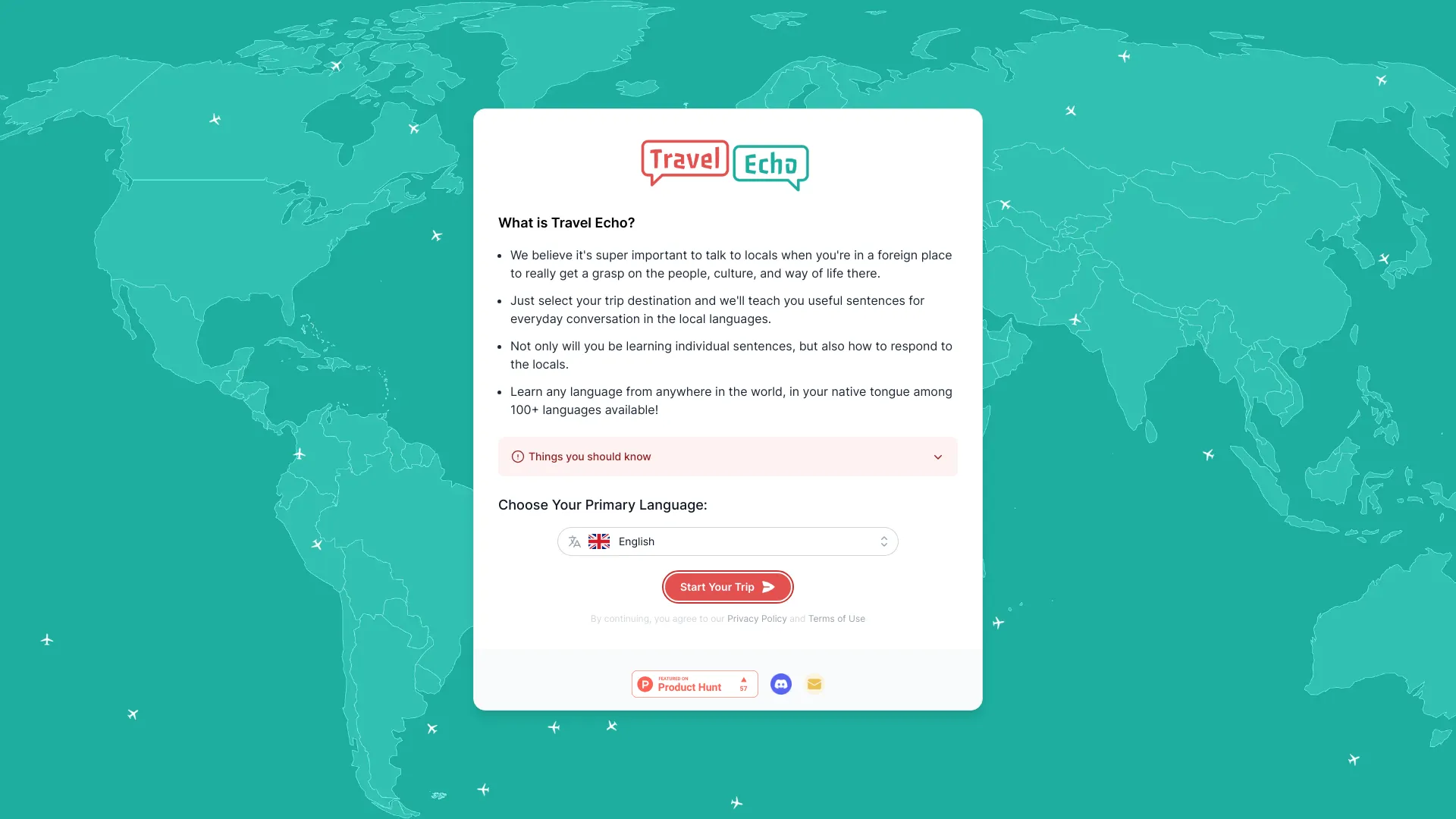 Travel Echo: AI-powered Phrasebook for Travelers | Creati.ai