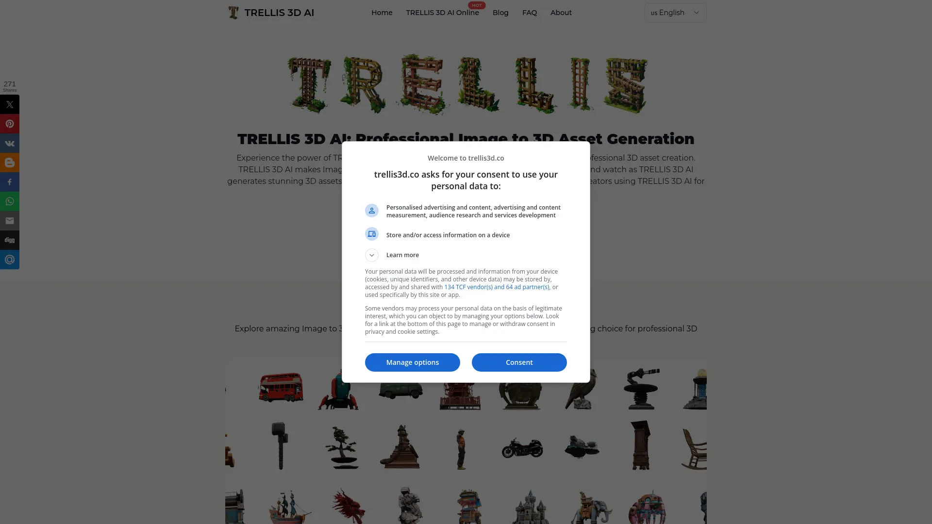 TRELLIS 3D AI - Conversão sem esforço de Imagem para Ativo 3D | Creati.ai