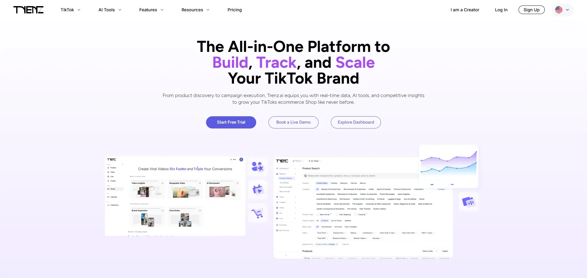 Trenz.ai: Build and Scale Your TikTok Brand Effectively | Creati.ai