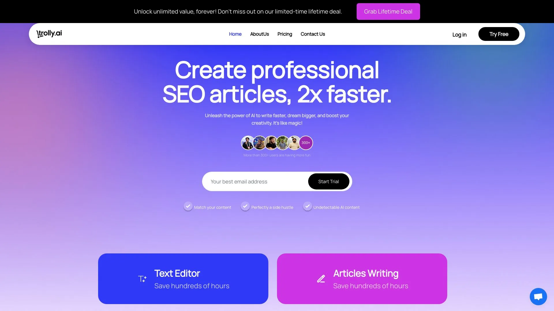 Trolly AI: Advanced SEO Content Generator | Creati.ai